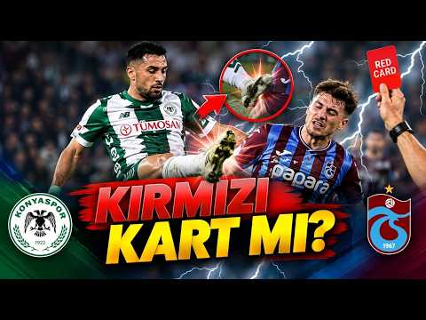 YAPAY ZEKA İNCELEDİ! 🤯 DENİZ TÜRÜÇ'ÜN HAREKETİ KIRMIZI KART MI? | KONYASPOR – TRABZONSPOR