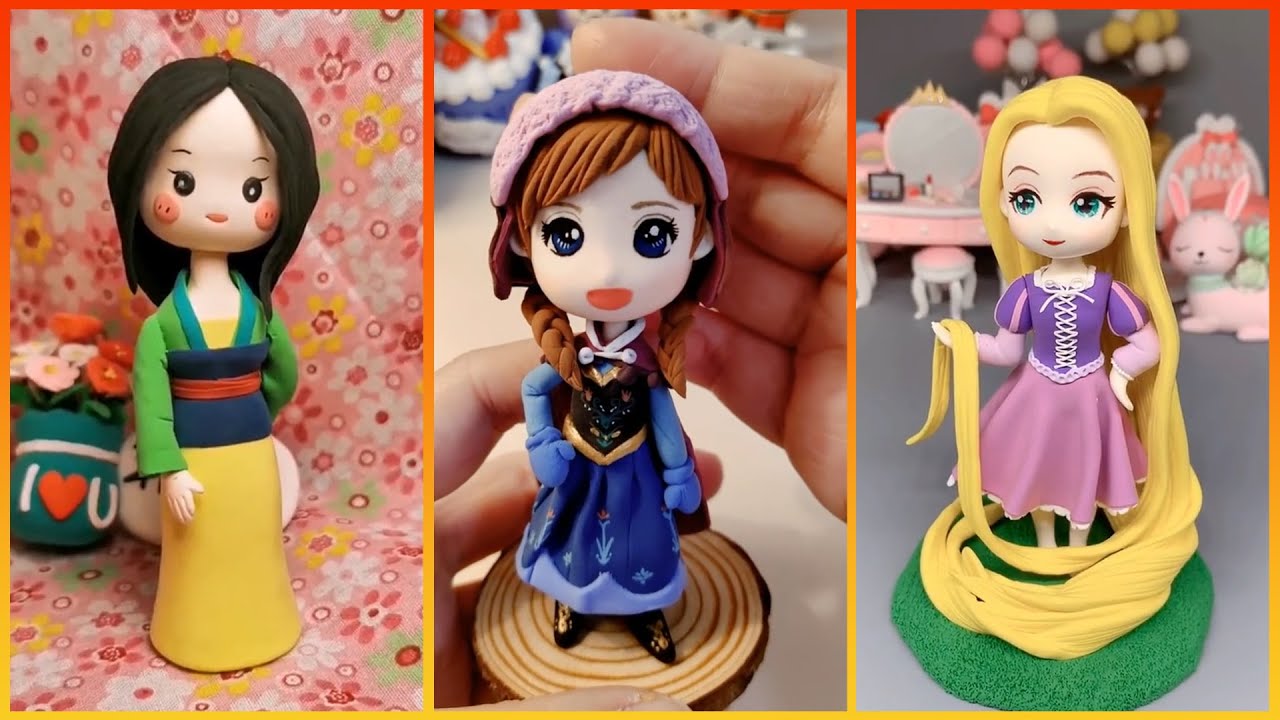 Disney PrinCesses Clay Art - Disney Cartoon - YouTube