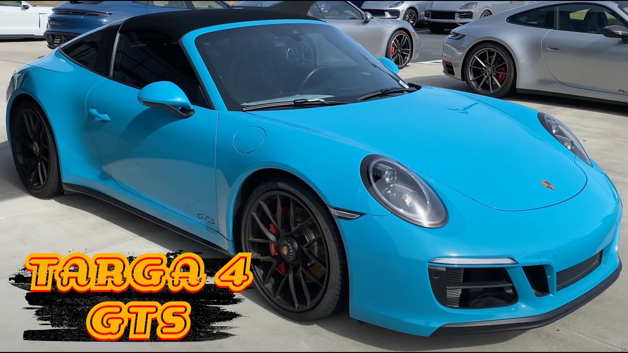 2019 Miami Blue 991.2 Porsche 911 Targa 4 GTS - YouTube