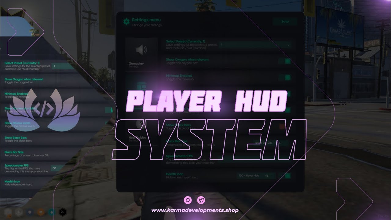 Fivem - Karma Developments HUD V2 System [QBCore/ESX/Standalone] - YouTube