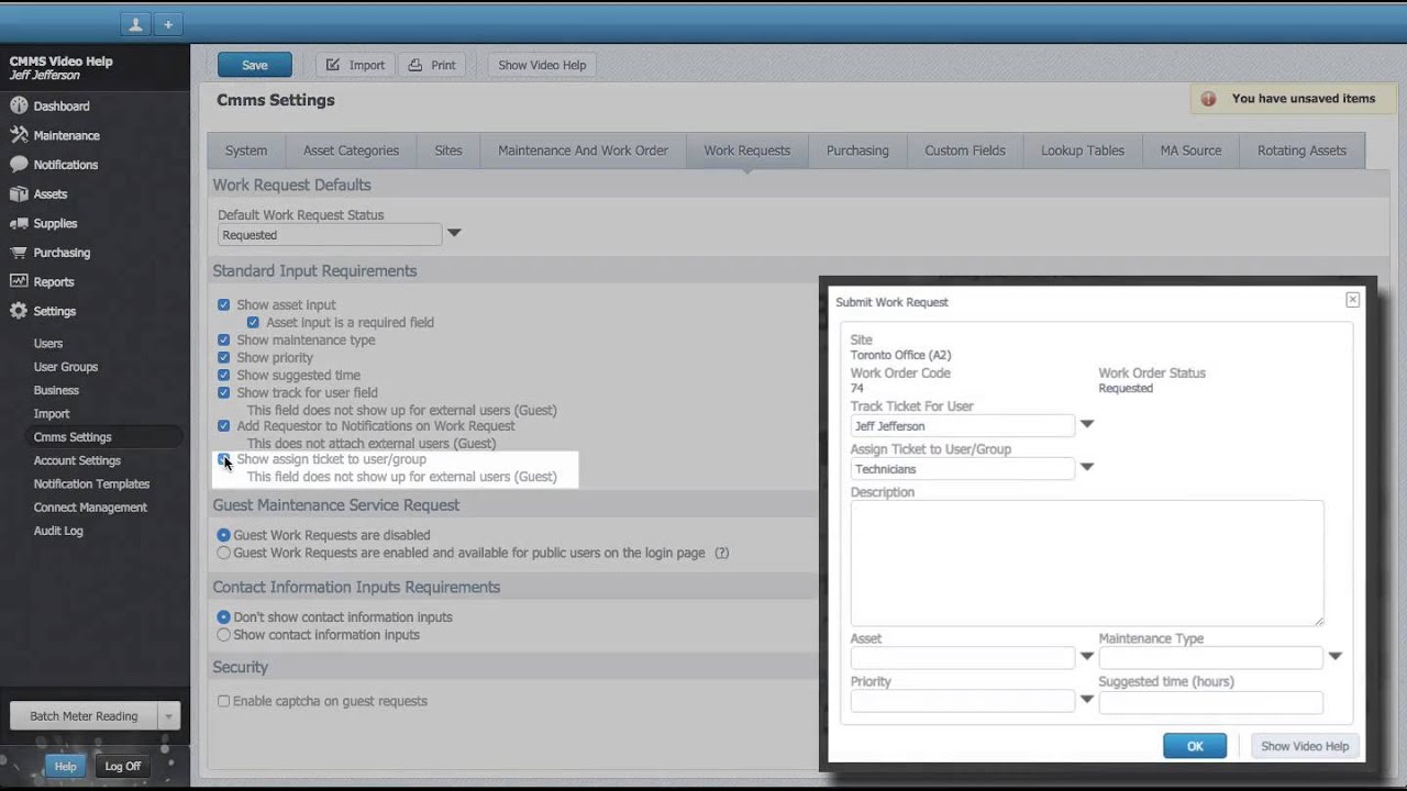 Tutorial : Customizing Work Requests - YouTube