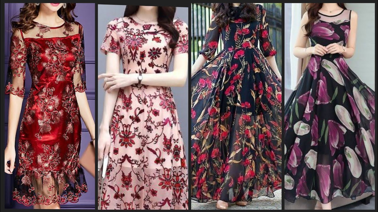 Most decent & just looking amazing floral printed frocks designs - YouTube