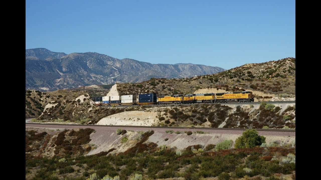 UP 9485 (C41-8W) @ Cajon Pass @ Hill 582 - YouTube