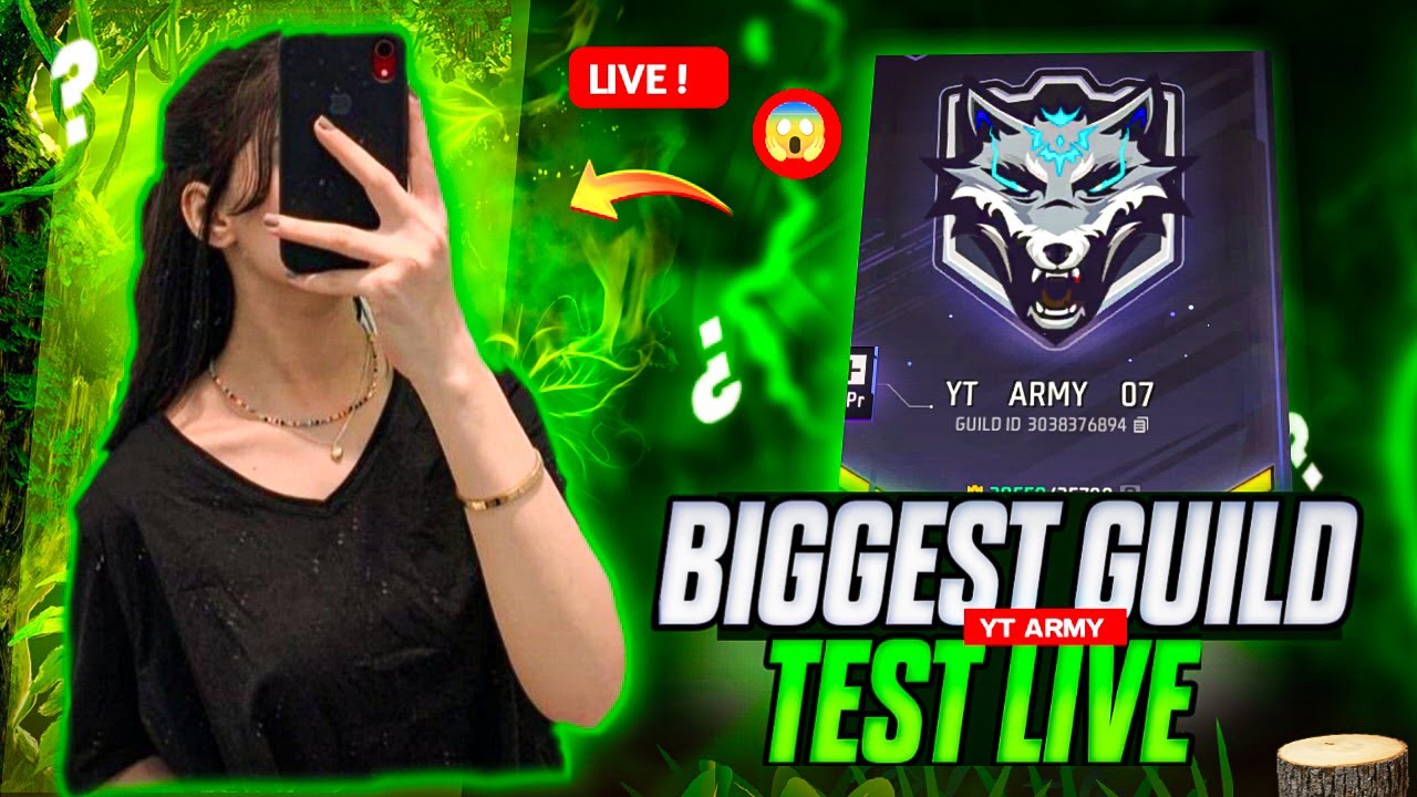 Free Fire Mobile Live | GUILD TEST 1 VS 2 | JOIN YT ARMY 07 | GARENA ...