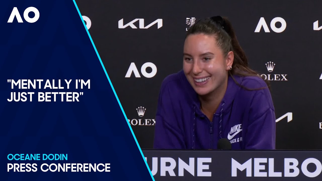 Oceane Dodin Press Conference | Australian Open 2024 Third Round - YouTube