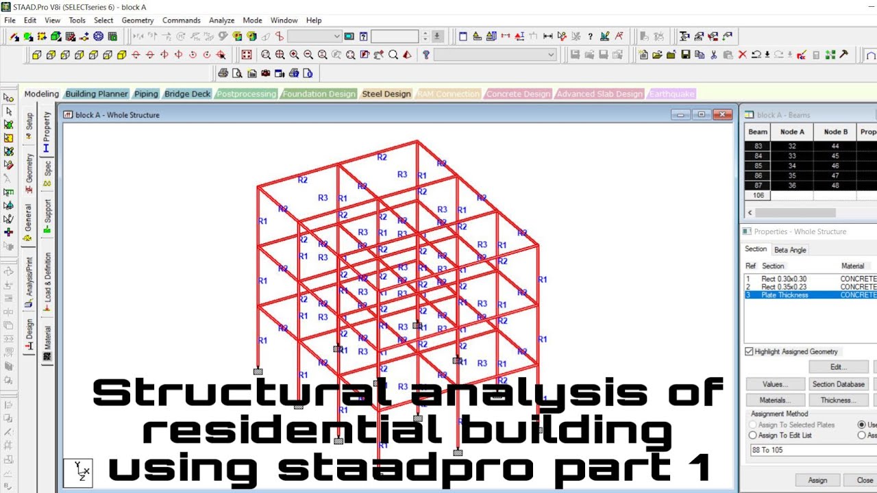 Structural analysis of G+2 storey residental building using staadpro ...