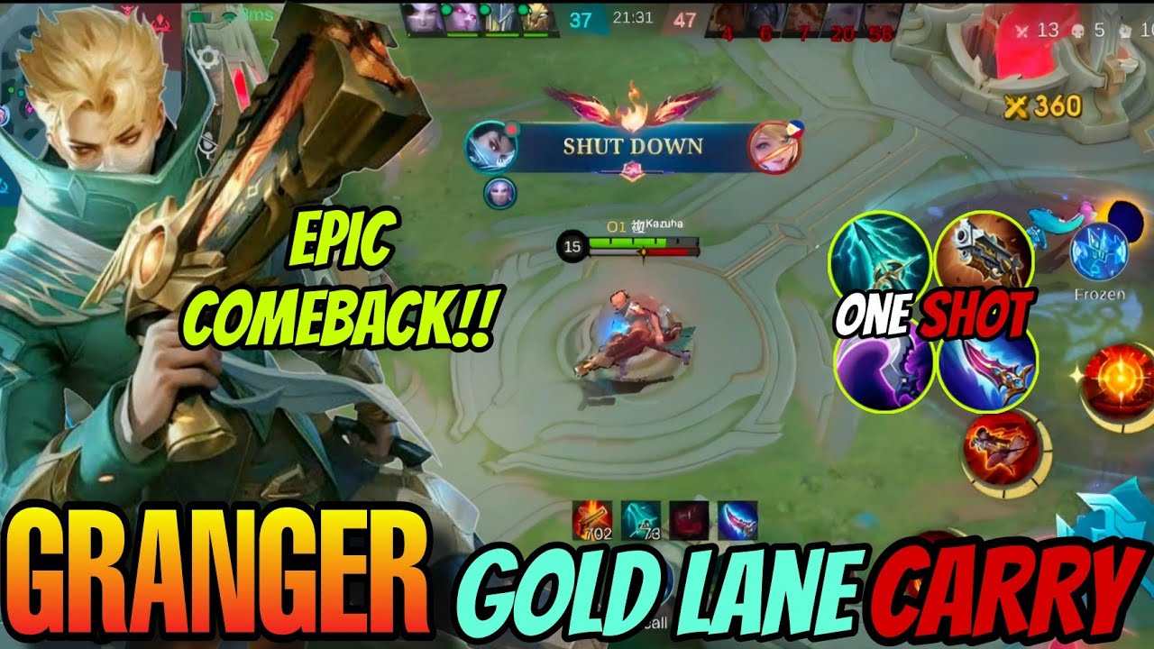 Team carry with Granger!!Epic comeback gameplay with Granger!! ~MLBB ...