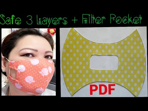 (#246)How To Make A Stylish/3 Layers/ Filter Pocket, Nose Bridge Pocket ...