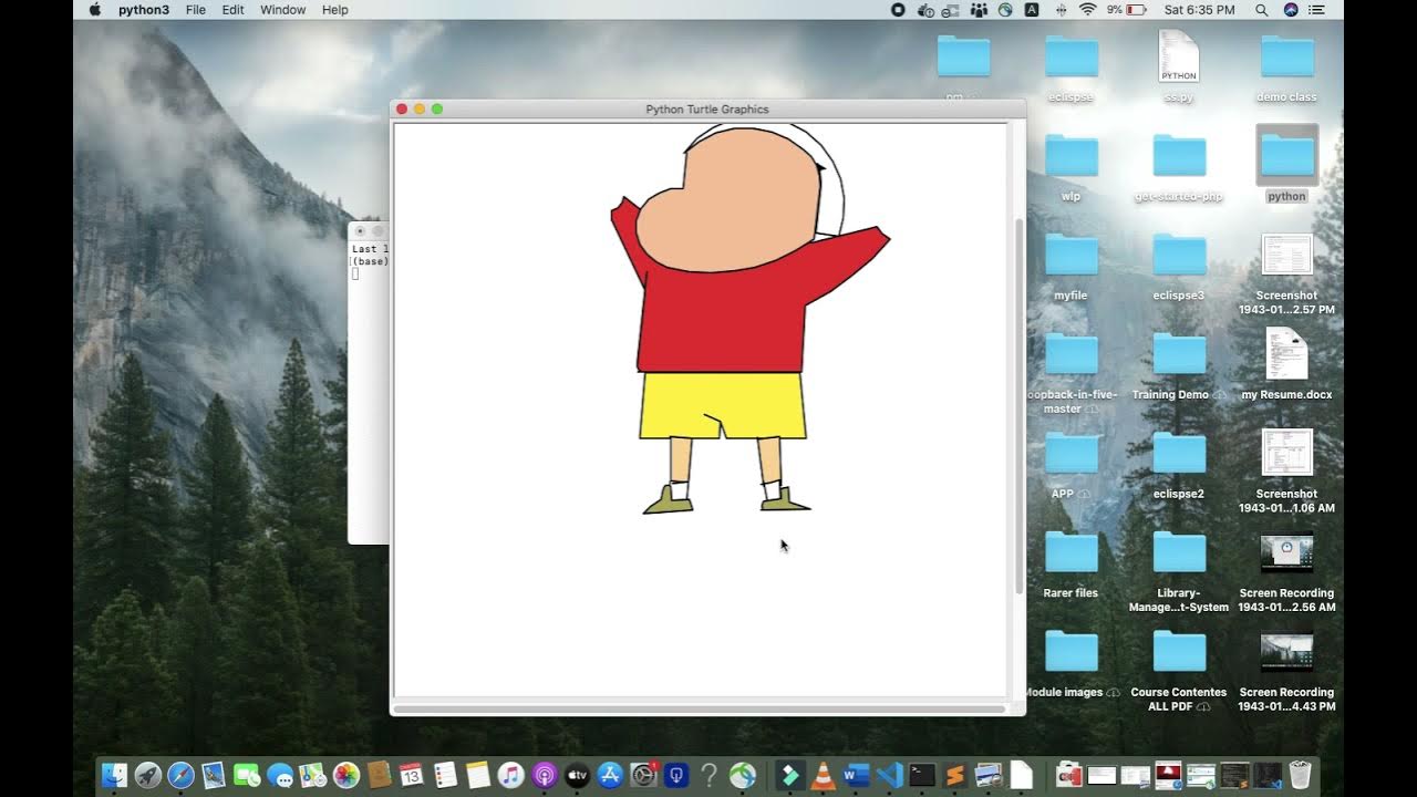 making the shinchan by using python coding - YouTube