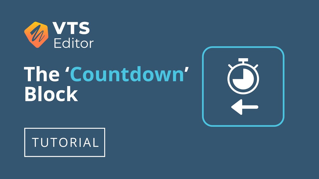 VTS Editor Tutorial - The 'Countdown' Block - YouTube