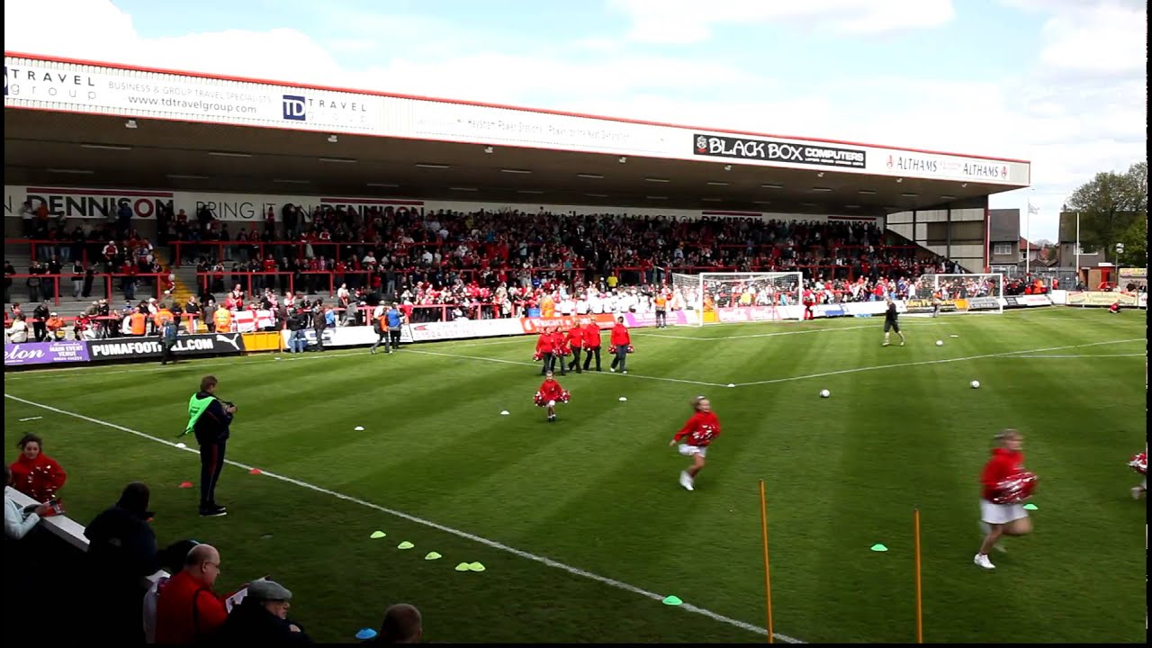 Morecambe FC last league match at Christie Park - YouTube