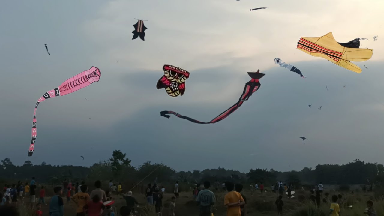 banyak layangan unik dan besar di sini // Bebean terbesar se - kota ...