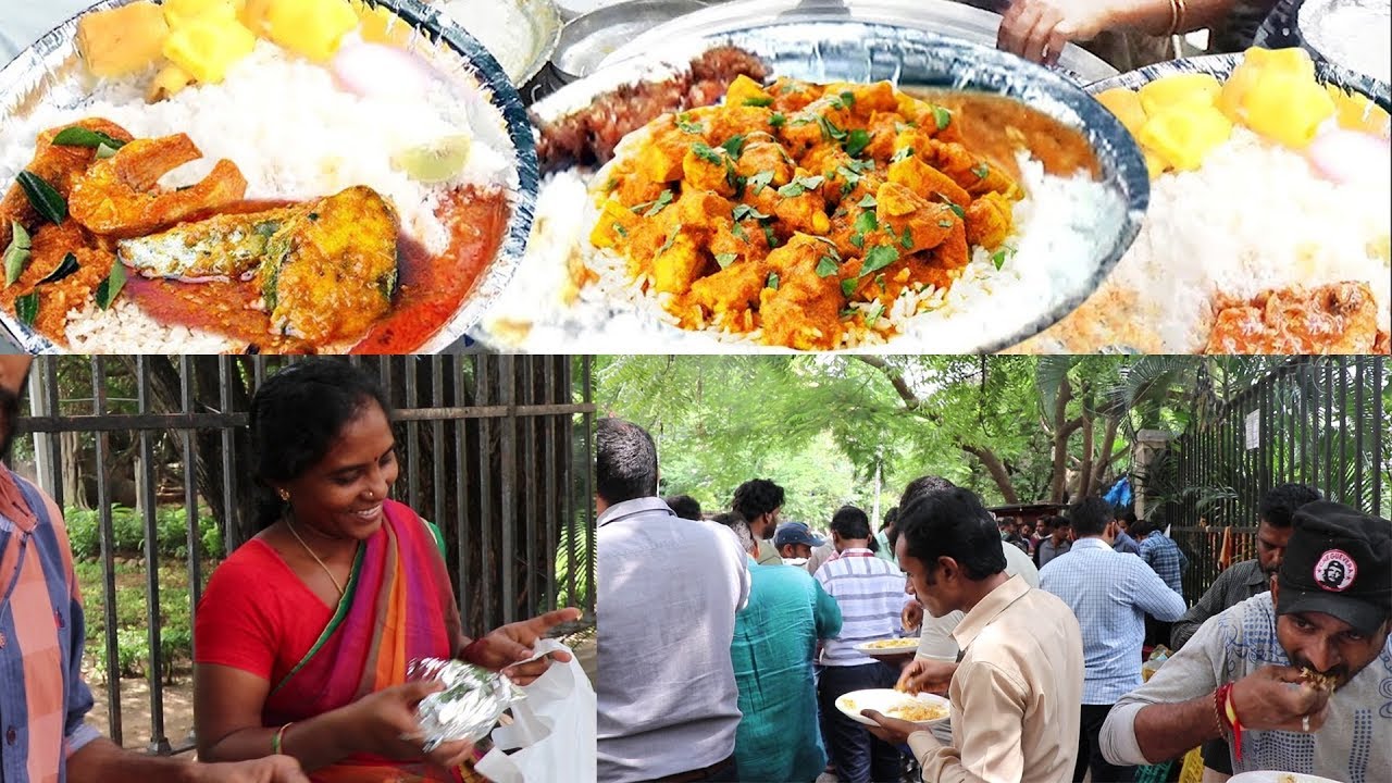Famous Aunty Roadside Unlimited Street Food | Boti Curry , Chicken Rice ...