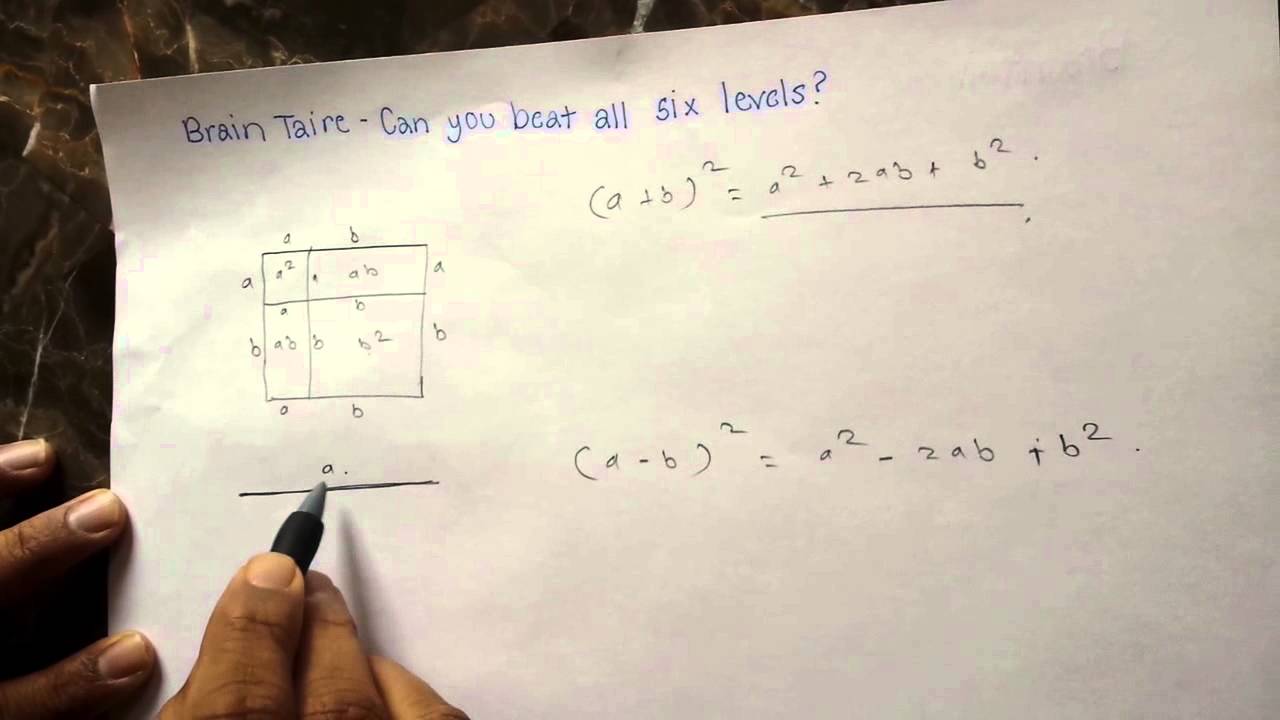 Math - ( A-B )² and ( A + B )² - YouTube