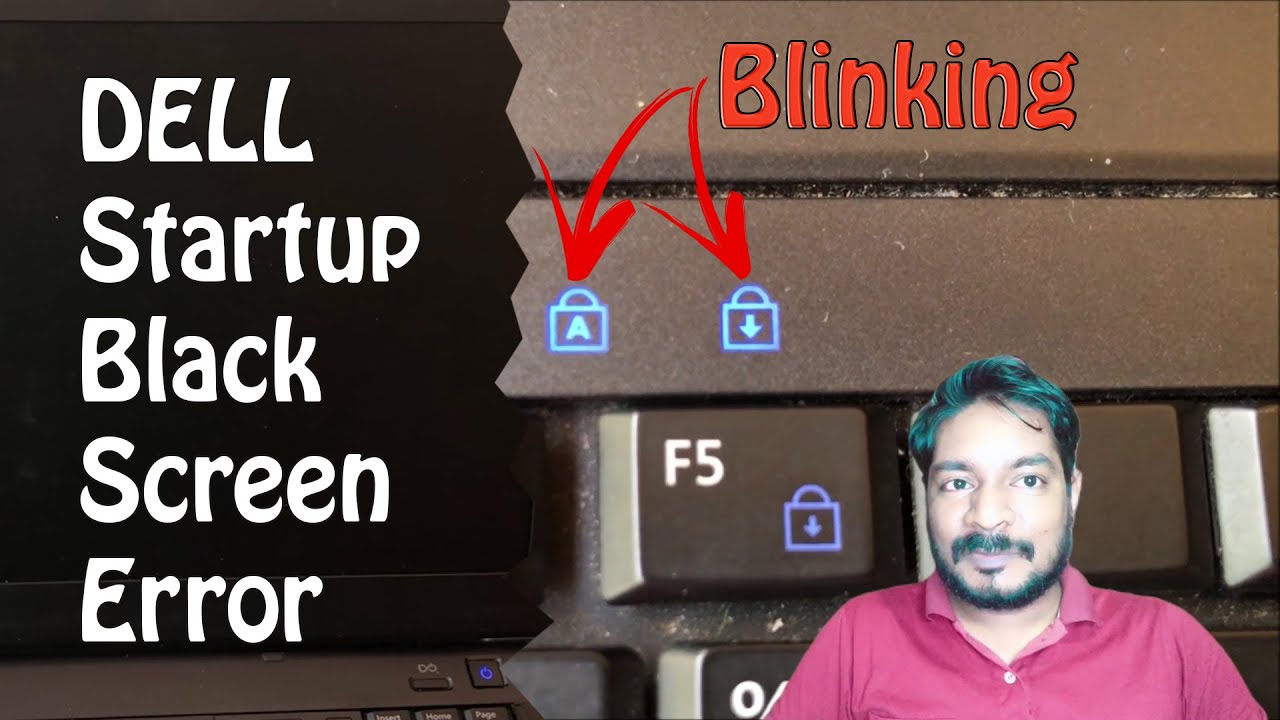 Dell "A" and "Arrow" Lights Blinking after Power On - YouTube