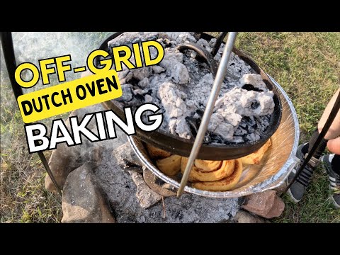 Learning to Bake Outdoors & Off Grid in My Cast Iron Dutch Oven - YouTube