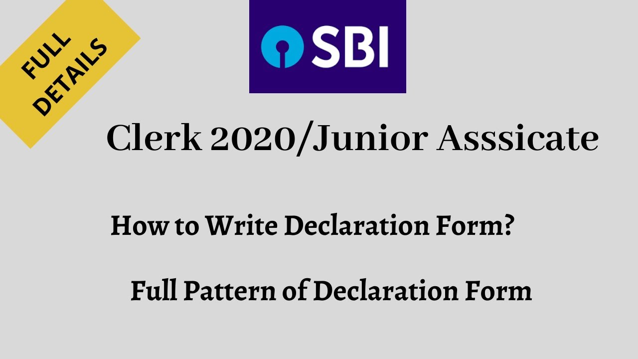 How To Write Declaration for Bank Exams? || Declaration for IBPS PO ...