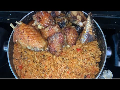 THE BEST NIGERIAN RICE AND BEANS JOLLOF/Rice and beans recipe/ - YouTube