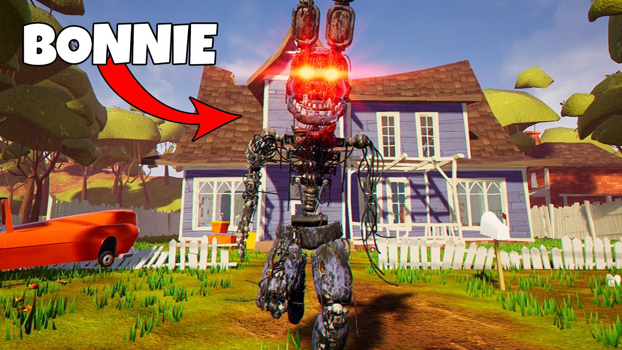 FNAF Ignited Bonnie in Hello Neighbor! - YouTube