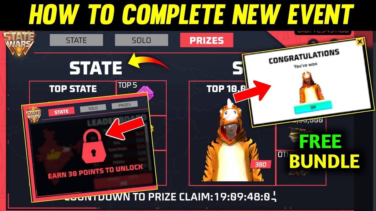 How to Complete State Wars New Event | State Wars Event Mission | Free Fire State wars event ...
