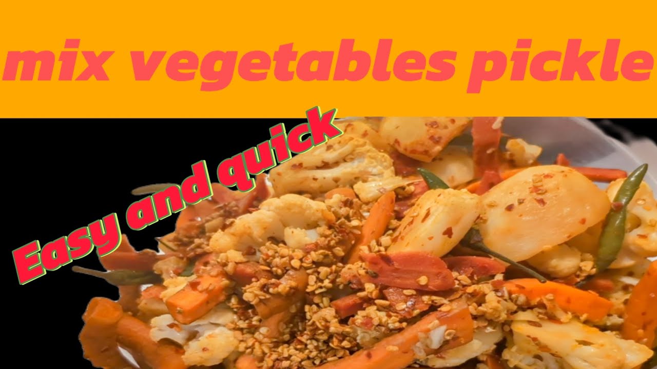 How to Make Vegetable Achar (Pickles) - YouTube