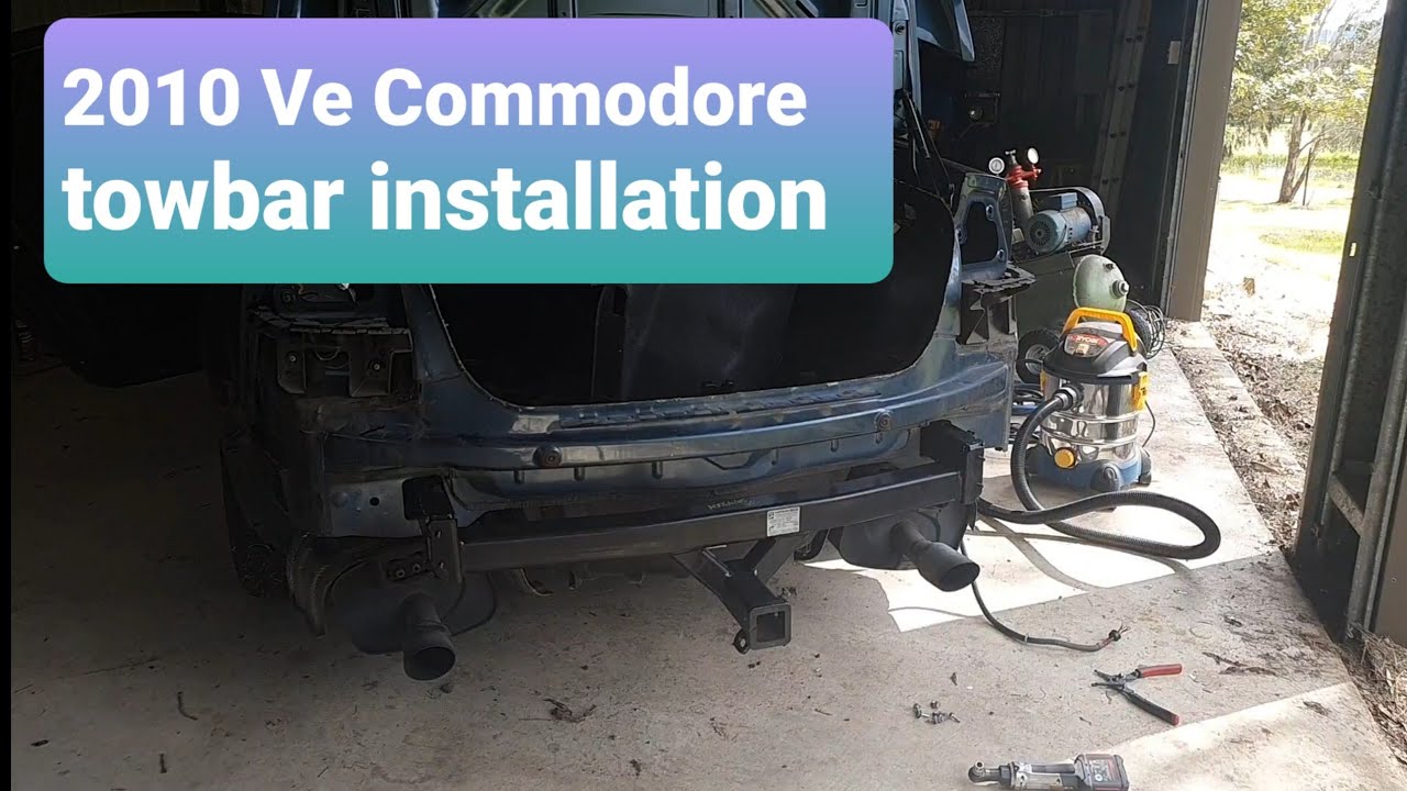Installing towbar on a 2010 Holden VE Commodore - YouTube