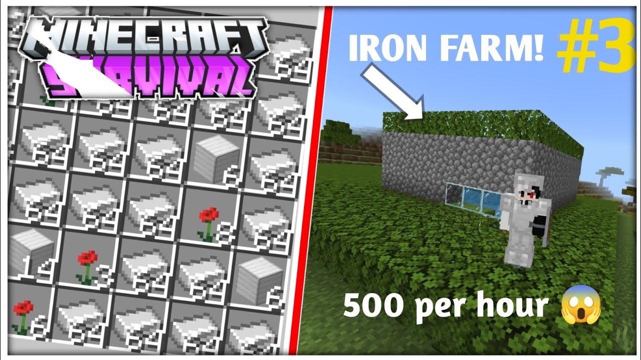Minecraft New IRON Farm in 1.21 NEW DESIGN Java and Bedrock - YouTube