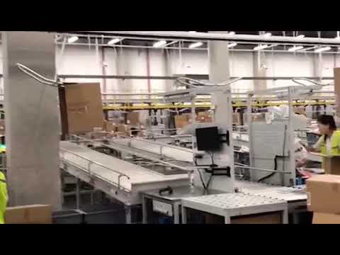Empty Tote box conveyor - YouTube