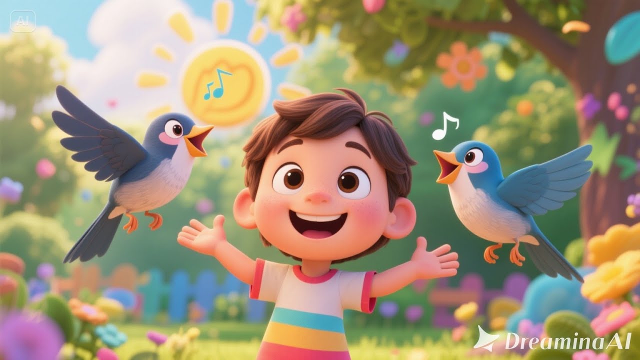Five Little Birds Chirping | Fun Counting Song for Kids | Interactive ...