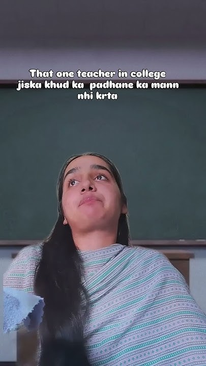 lagta hai yeh teacher apne time pe backbencher thi par #college #lenientteacher #lecture # ...