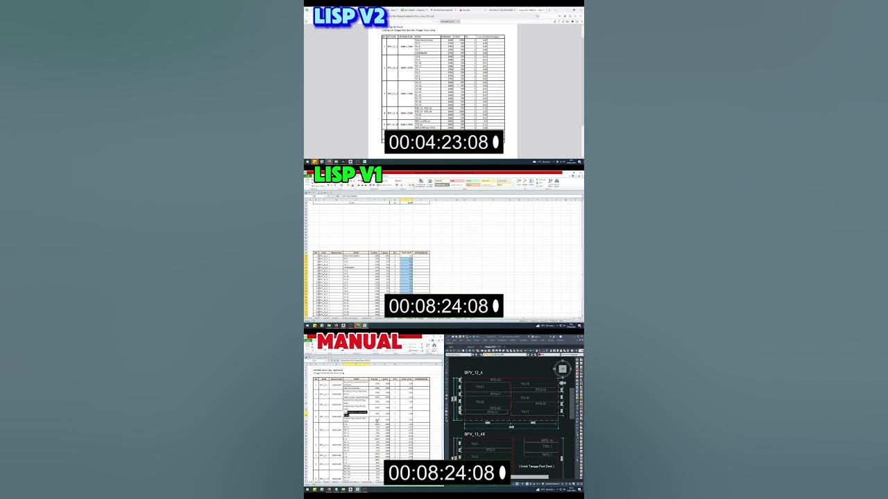 Menggunakan Autolisp Vs Manual. #autocad #autocadbahasaindonesia #autolisp - YouTube
