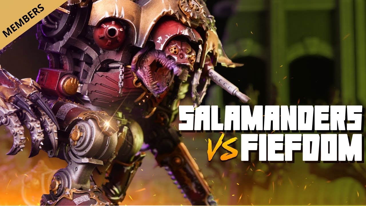 Chaos Knights vs Salamanders Space Marines - A LIVE Warhammer 40k ...