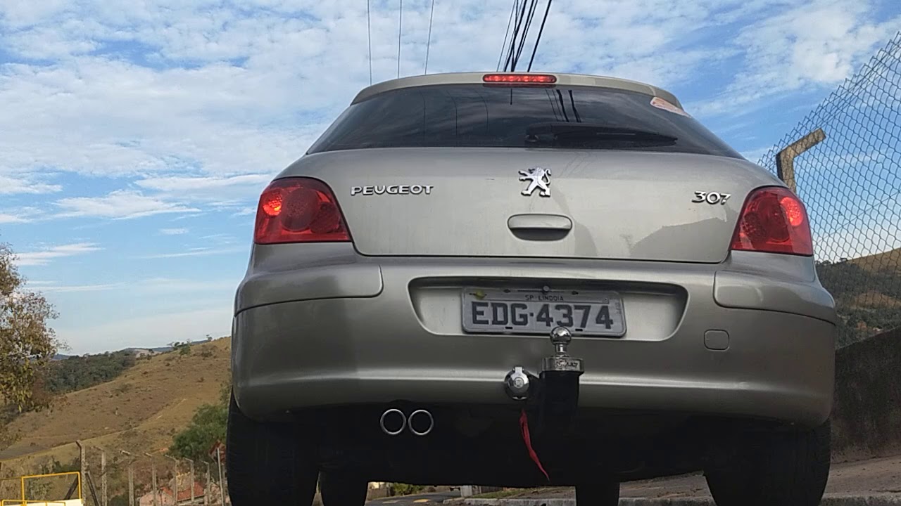 307 2.0 escape JK ponteira dupla alemã , acelerando e corte de giro ...