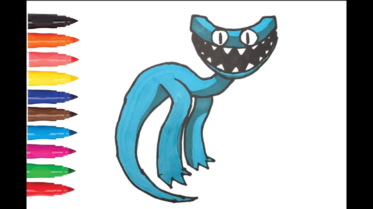 How to draw Cyan I 🌈 Rainbow Friends - YouTube