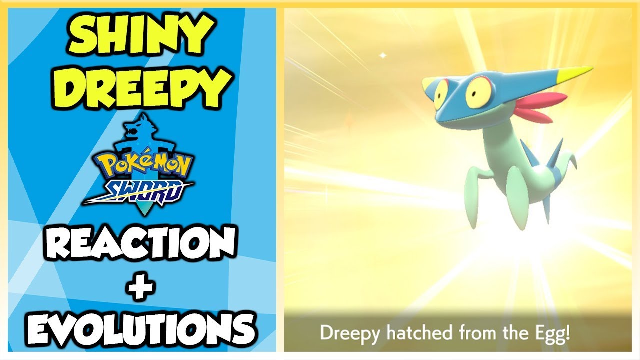 Shiny Dreepy Evolutions Reaction 262 Eggs Masuda Method Pokemon Sword Youtube