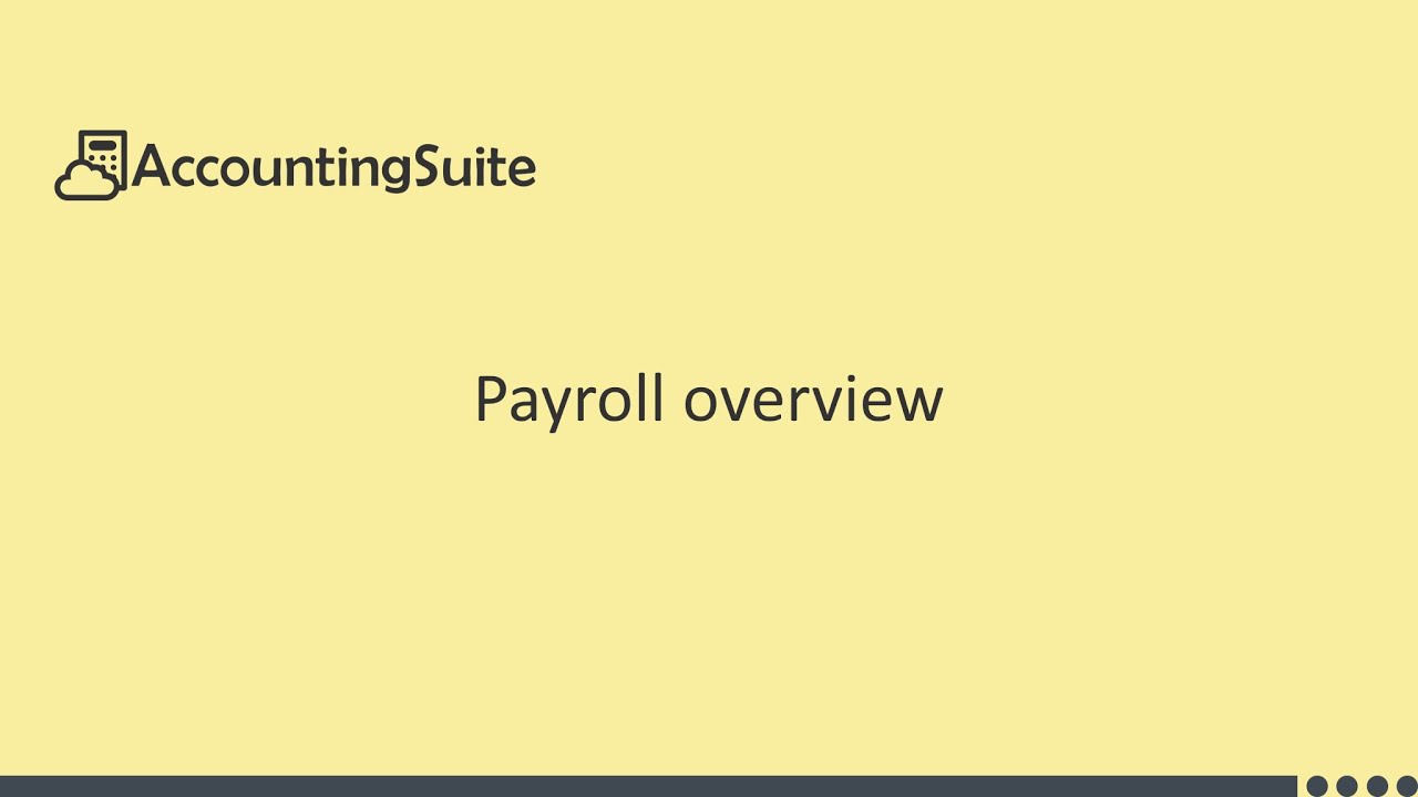 Payroll overview - YouTube