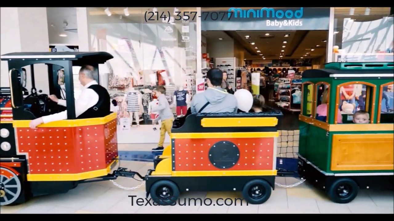 Indoor or Outdoor Trackless Train Rental - Texas - YouTube