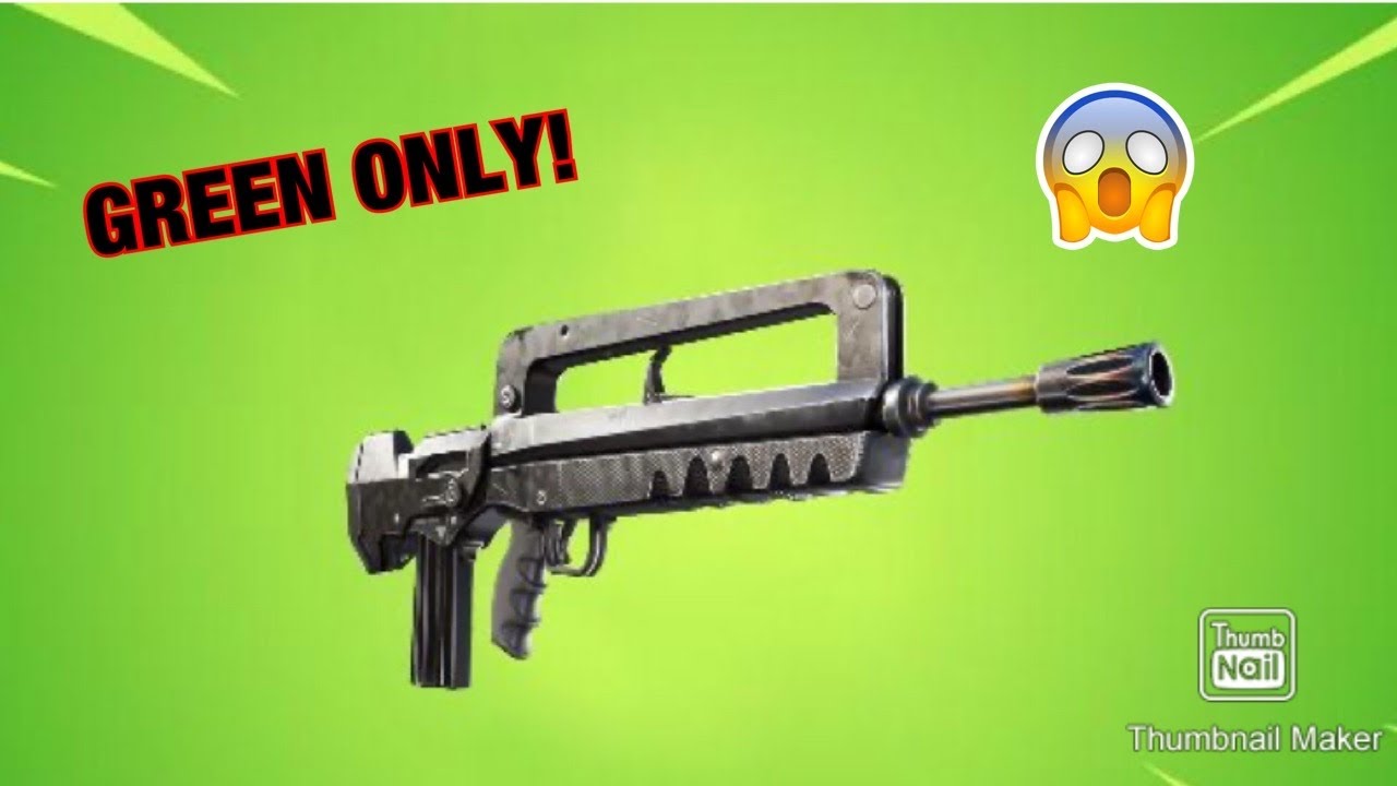 The Green Gun ONLY Challenge in Fortnite! (Very hard) - YouTube
