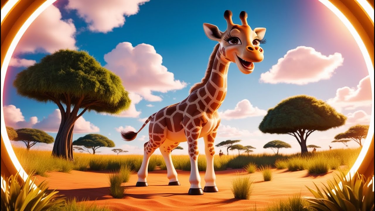 The Giraffe Song | English Song for kids | Let's learn English | Animal ...