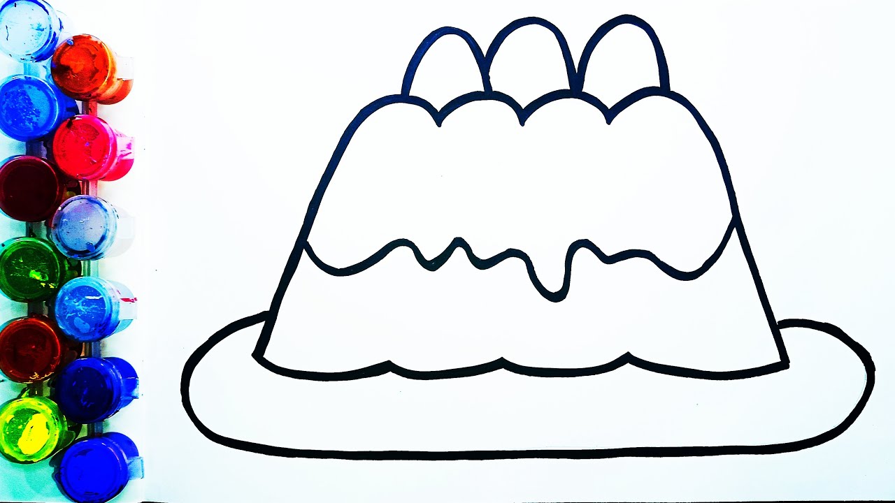 PUDING | CARA MENGGAMBAR DAN MEWARNAI PUDING MENGGUNAKAN CAT AKRILIK ...