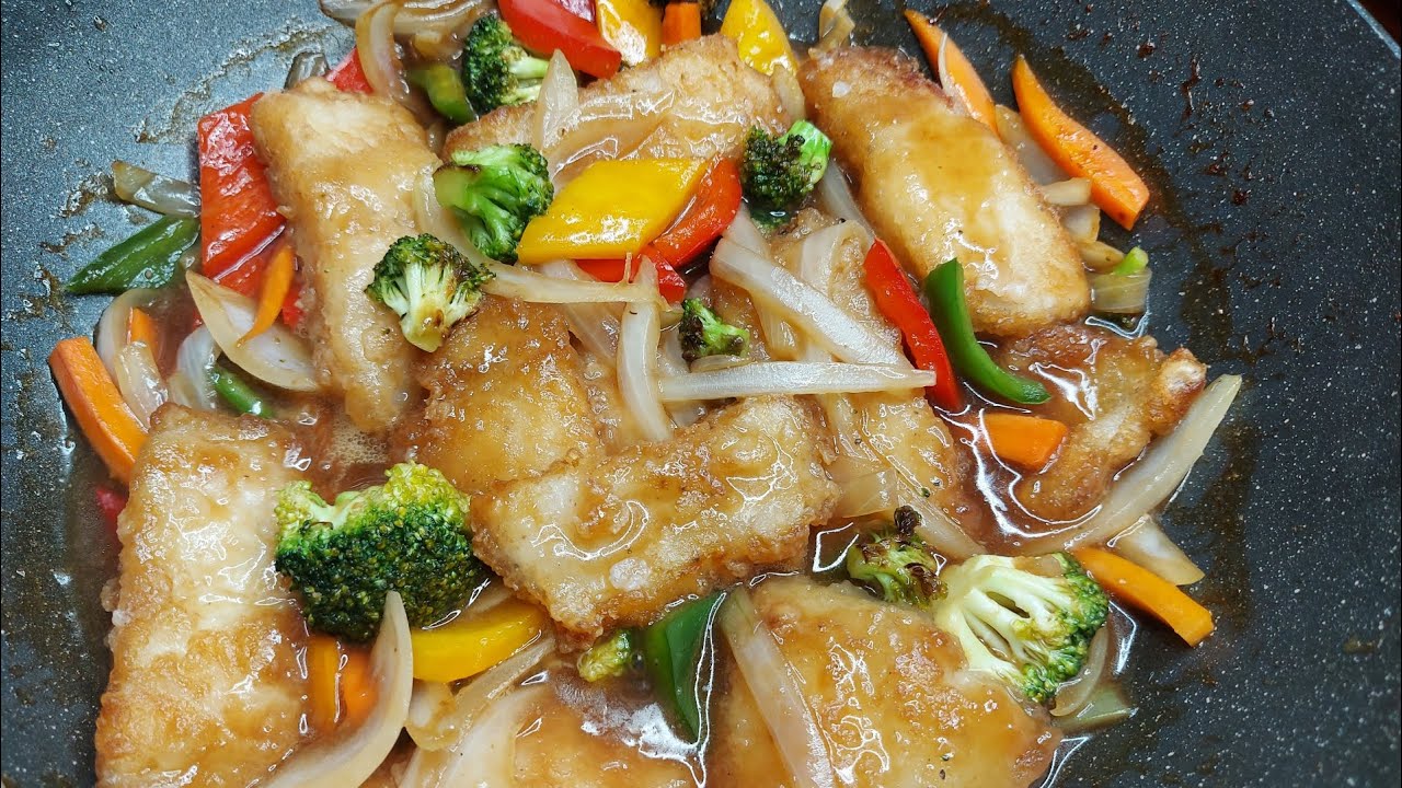 Pescado Salteado con Brocoli y Zanahoria - Comida China. - YouTube