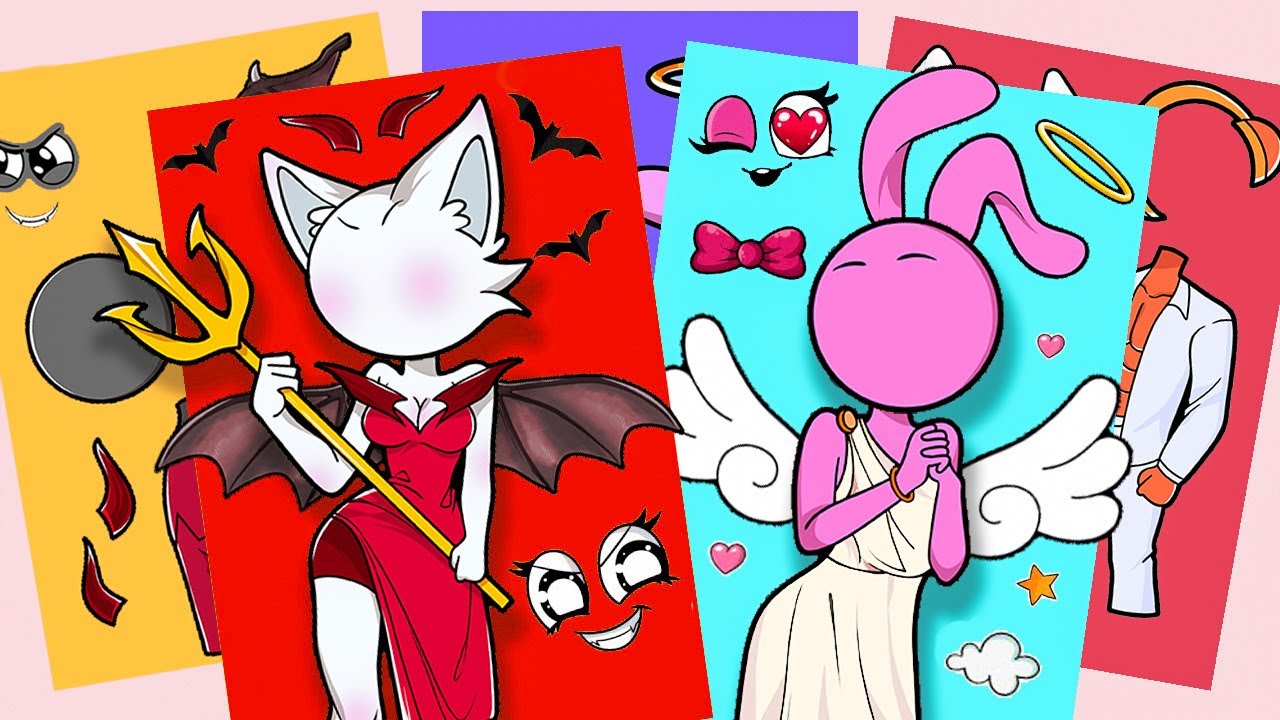 DIY SPRUNKI STICKER BOOK MAKEOVER 😇😈 | OREN, VINERIA & DURPLE FUN ...