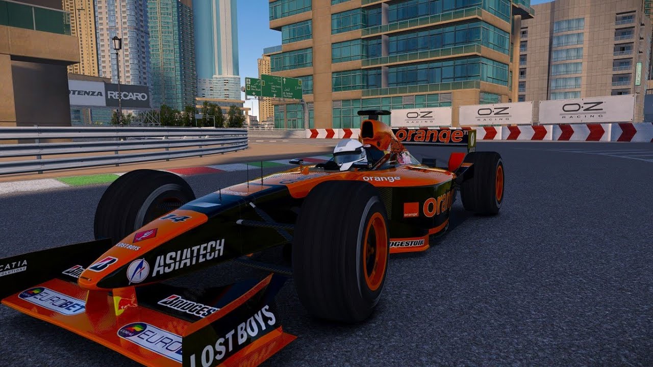 Assetto Corsa F1 2001 Arrows A22 at Dubai Street (J. Verstappen) hotlap ...