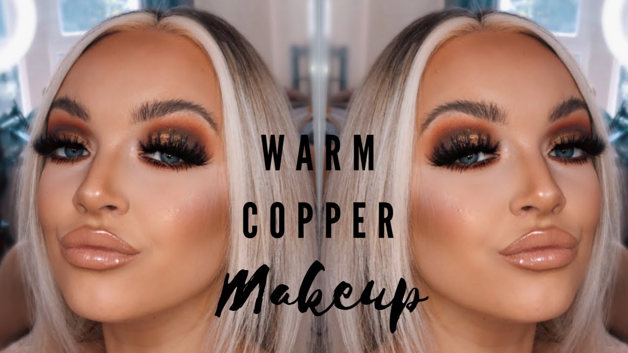 WARM TONED COPPER MAKEUP TUTORIAL - YouTube