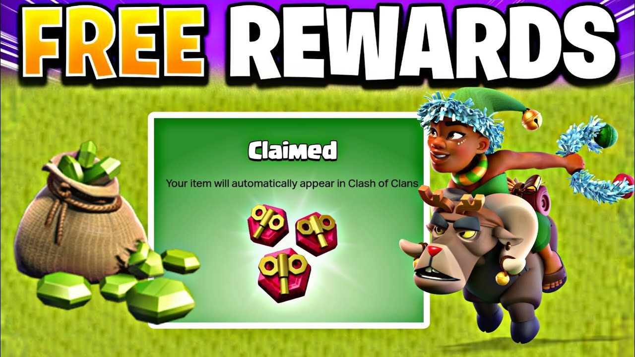 🎄🎁Free rewards💥 | Clash of clans | Supercell rewards #clashofclans # ...