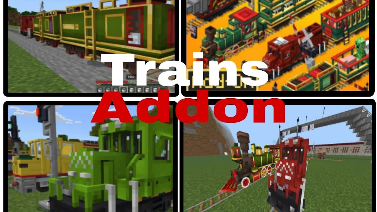 Minecraft Bedrock Trains addon showcase | MCPE 1.21+| Minecraft pe # ...