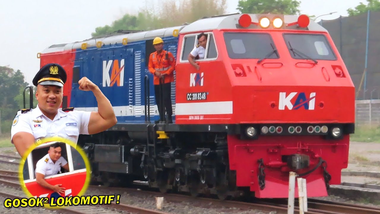 MASINIS HITS GOSOK LOKOMOTIF RNB !! Hunting Kereta Api Spesial Loko CC ...