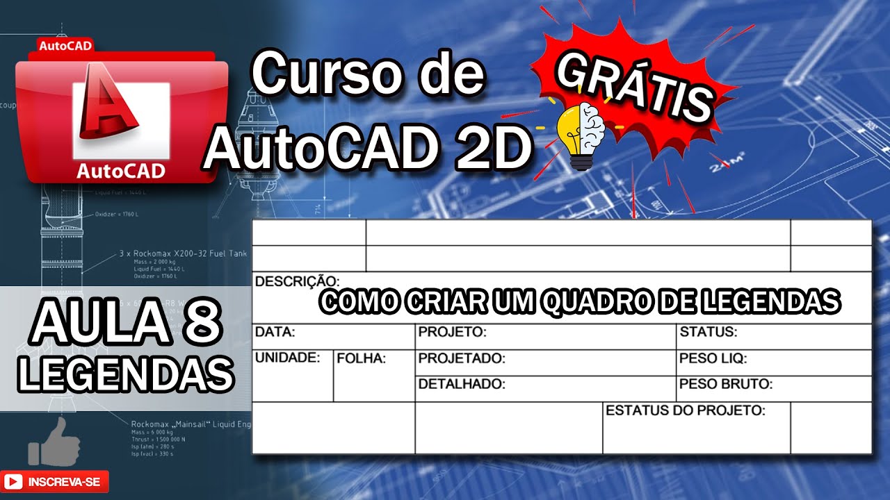 Como criar um Quadro de Legendas Personalizado - Aula de AutoCAD - YouTube