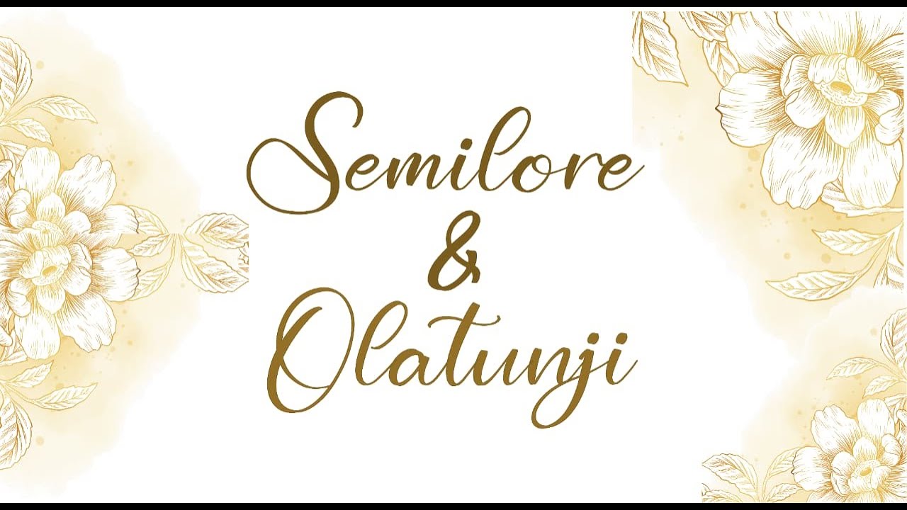 Semilore Weds Olatunji - YouTube