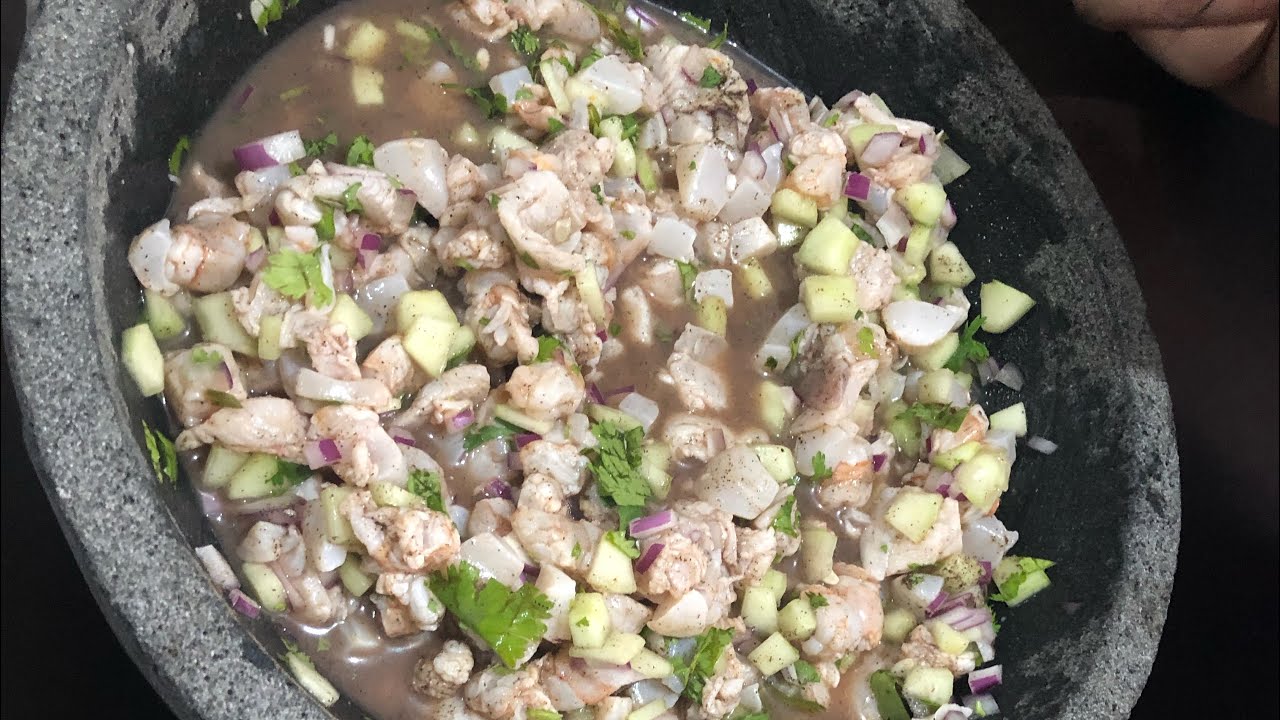 CEVICHE SINALOENSE /CEVICHE MITOTERO CAMARÓN PESCADO Y CALLO/JOSUE LA ...